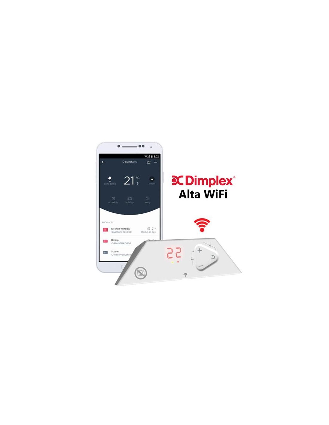 DIMPLEX ALTA WIFI 500W elektromos konvektor beépített termosztáttal...